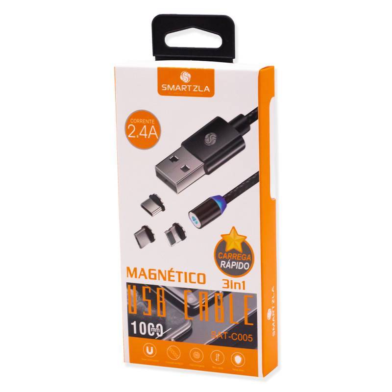 Cable Magnético Smartzla USB 2.0 a Lightning USB-C Micro-USB - Tienda ...